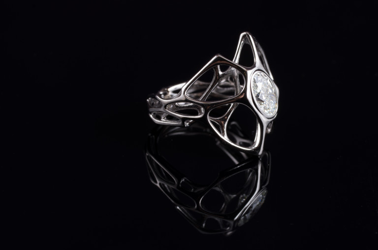 custom engagement rings made with code, 3D-printing and diamonds ...
